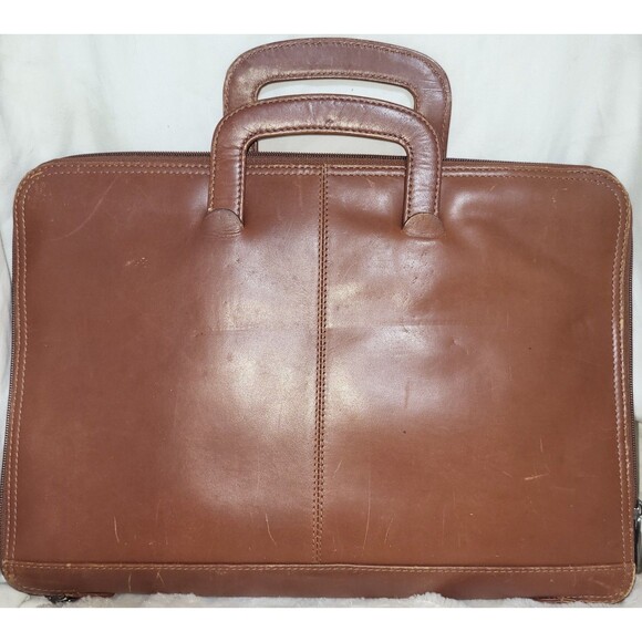 Wilson | Office | Wilson Leather Pelle Studio Brown Leather Briefcase ...